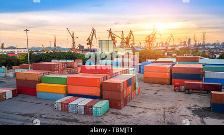 Container at Huangpu Terminal, Guangdong Province Stock Photo - Alamy