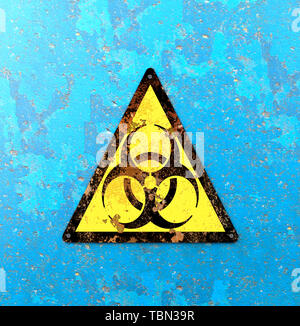 Hazard sign with biohazard substances symbol Stock Photo - Alamy