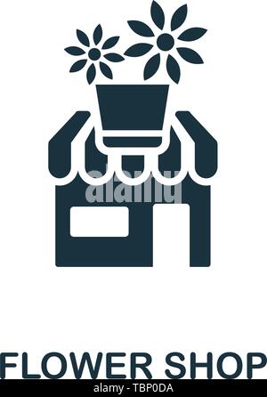 Flower icon. Simple element from digital disruption collection. Line ...