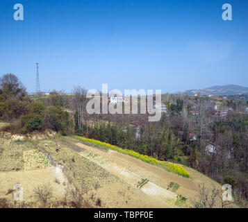 Hanzhong mountain village spring color Stock Photo - Alamy