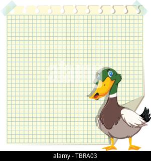 Duck on note template illustration Stock Vector Image & Art - Alamy