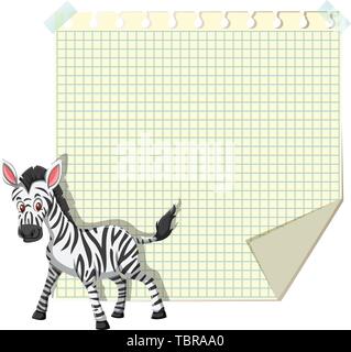 Zebra on note template illustration Stock Vector Image & Art - Alamy