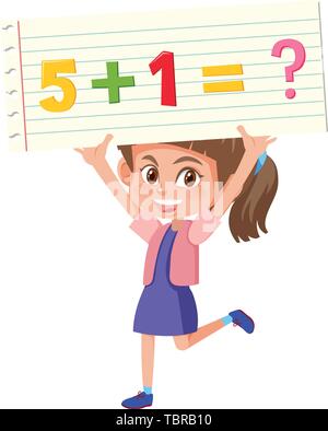 Girl with math equation illustration Stock Vector Image & Art - Alamy