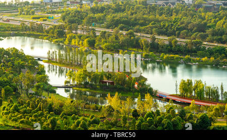 Chengdu Tianfu Green Road scenery Stock Photo - Alamy