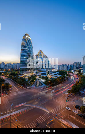 Night view of wangjing soho Stock Photo - Alamy