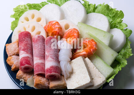 Hot pot platter Stock Photo - Alamy