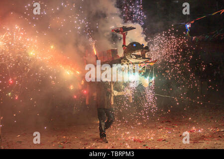 Spring Festival folklore fire tiger cannon Stock Photo - Alamy