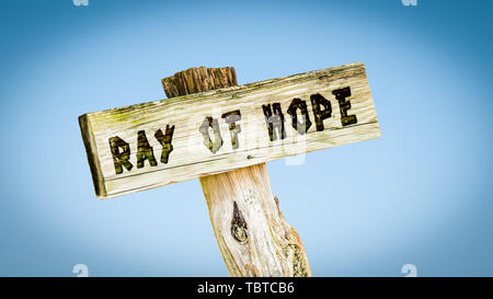 Street Sign the Direction Way to Ray of Hope Stock Photo - Alamy