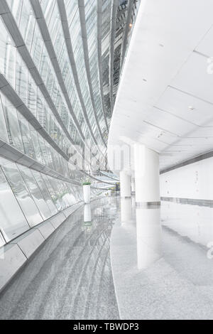 Airport Terminal glass curtain wall, twilight landscape Stock Photo - Alamy