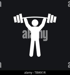 Weightlifter icon vector sign symbol for design Stock Vector Image ...