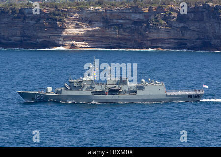 The Anzac-class frigate HMAS Stuart in Sydney Stock Photo - Alamy