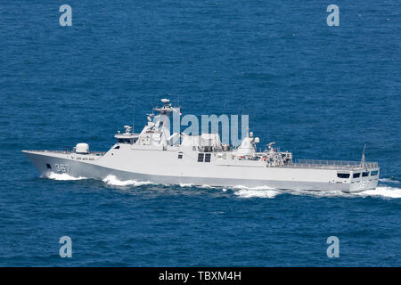 The Indonesian navy Sigma-class corvette KRI Diponegoro steams into ...
