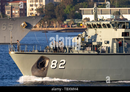 HMAS Huon (M 82) Huon Class Minehunter Coastal vessel of the Royal ...