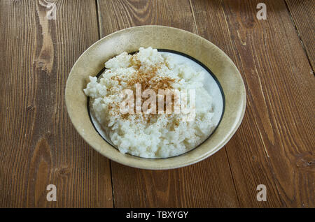 Roz Bel Laban - egyptian style rice pudding close up Stock Photo - Alamy