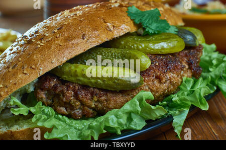 Schnitzelsemmel, German schnitzel in a bun , Austrian national cuisine ...