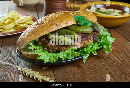 Schnitzelsemmel, German schnitzel in a bun , Austrian national cuisine ...