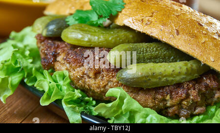 Schnitzelsemmel, German schnitzel in a bun , Austrian national cuisine ...