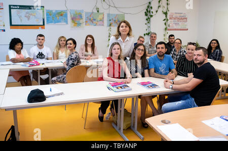 Munich, Germany. 04th June, 2019. Svetlana Rottner (r) teaches an ...
