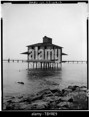Port Mahon Lighthouse, Delaware Bay at mouth of Mahon River, on State ...