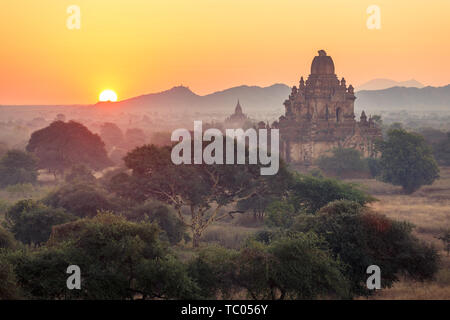 Sunrise in Pugan, Myanmar Stock Photo - Alamy