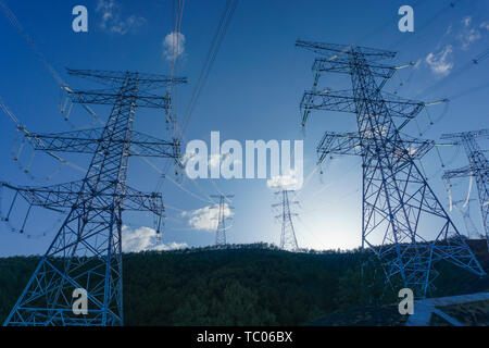500 kV AC transmission line Stock Photo - Alamy