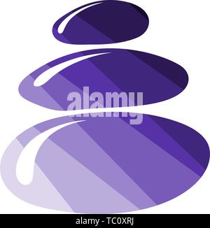 Spa Stones Icon. Flat Color Design. Vector Illustration Stock Vector ...
