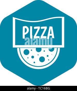 Pizza badge or signboard icon, simple style Stock Vector Image & Art ...