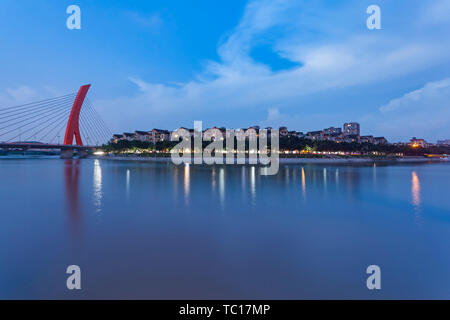 Fuhe Bridge, Century City, Chengdu Stock Photo - Alamy