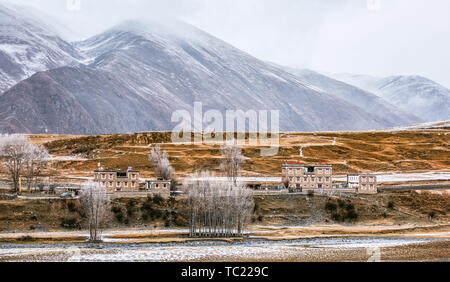 Scenery of Xindu Bridge in Kangding Tibetan District Stock Photo - Alamy