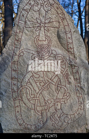 Ancient Viking Runestone U 124, Karlberg Palace Park, Solna, Stockholm ...