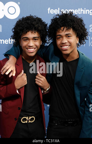 Tristan Timmons and Tyler Timmons attends the Los Angeles Premiere of HBO's 'Euphoria' at ...