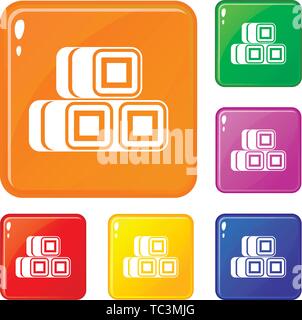 Hay bundles icon set color hexahedron Stock Vector Image & Art - Alamy