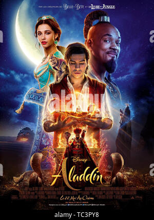 ALADDIN, from left: Naomi Scott as Jasmine (center), Numan Acar as ...