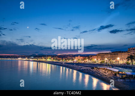 Nice Angel Bay natural landscape, dusk city scenery Stock Photo - Alamy
