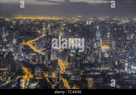 China, Shanghai, Pudong, Map of Pudong Business Area Stock Photo - Alamy