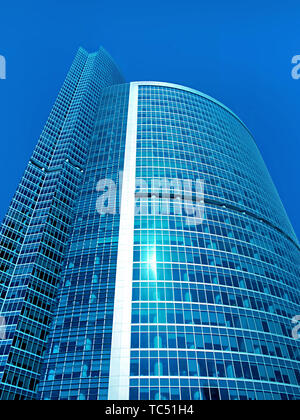 fragment of the facade of an office building under construction Stock ...