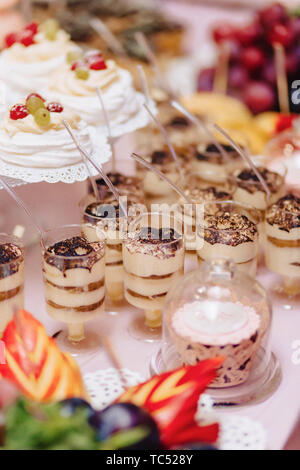 sweet festive buffet, fruit, caps, macaroni and lots of sweets well ...