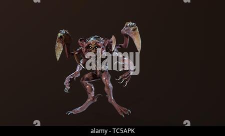 Nuclear post-apocalypse mutant soldier 3d render Stock Photo - Alamy