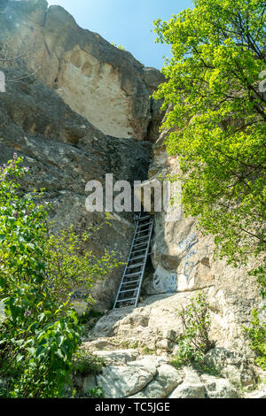 The womb cave alos known as Utroba cave near Kardzhali city in Rhodope ...