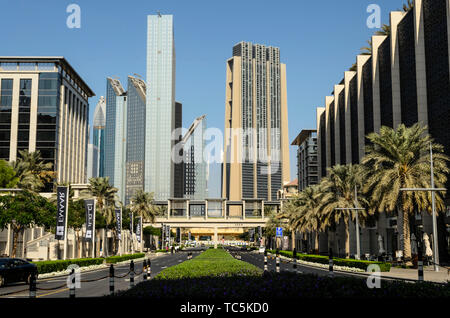 Al Sa'ada Street and Emirates Towers, Dubai, Unites Arab Emirates, UAE ...