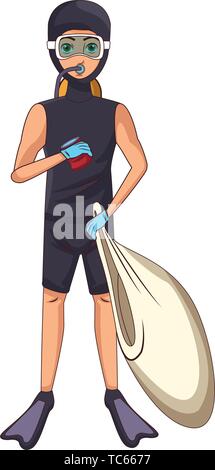 scuba diving avatar cartoon character Stock Vector Image & Art - Alamy