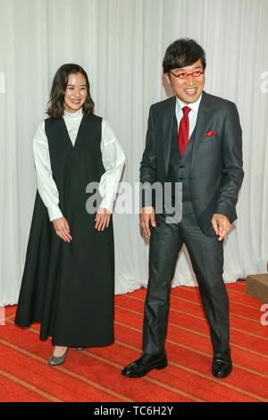 Japanese comedian Ryota Yamasato and Japanese actress Yu Aoi attend a ...