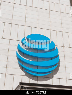 Whitacre Tower building with AT T logo in Downtown Dallas, Texas Stock ...