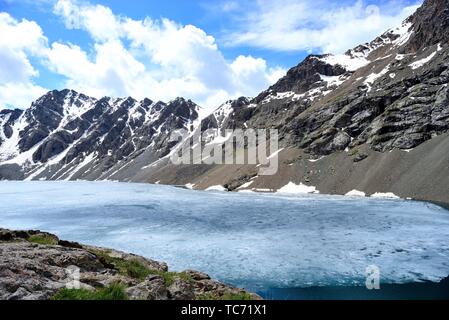 Landscape of the Ala Kol lake Karakol valley Kyrgyzstan Stock Photo - Alamy