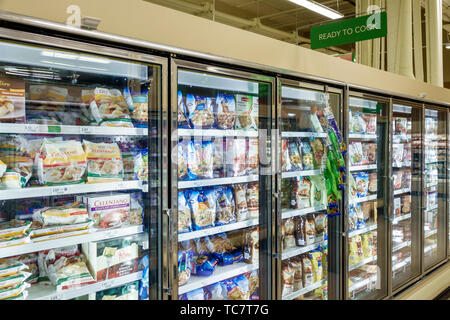 The frozen food display in a grocery store Stock Photo - Alamy
