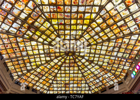 Modern stained glass roof close-up Stock Photo - Alamy