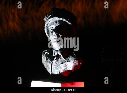 Memorial and bust of Major John Howard at Pegasus Bridge, Normandy ...