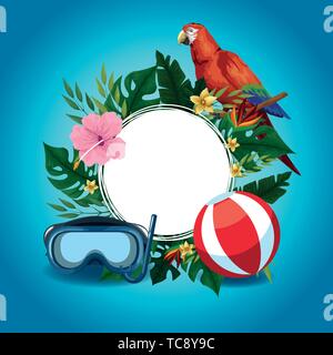 Summer round frame cartoons Stock Vector Image & Art - Alamy