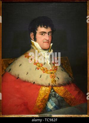 Ferdinand VII of Spain (1815) by Francisco de Goya (1746–1828). Oil on ...