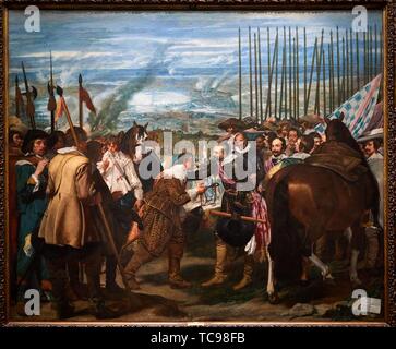 The Surrender of Breda, painting by Diego Velázquez after the siege to ...